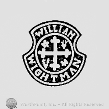 Mark with A label, the text "WILLIAM WIGHTMAN" | #195763