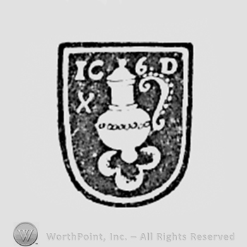 Mark with A shield, a kettle and the letters | #195818