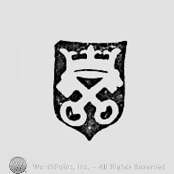 Mark with Two crowned keys on a shield. | #195876