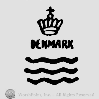 Mark with A crown, the word "DANMARK" and waves. | #210086