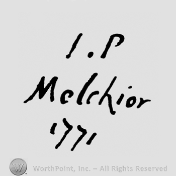 Mark with The text "I. P Melchior 1771". | #210895