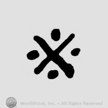 Mark with Letter X and four dots. | #210937