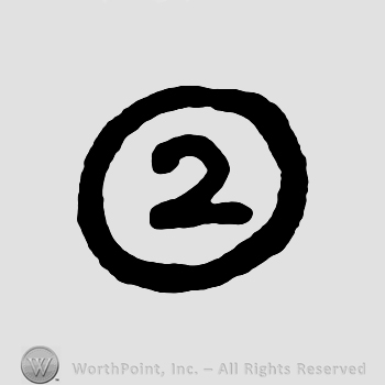 Mark with Circle with number 2 inside. | #210984