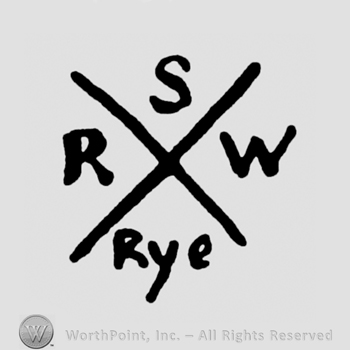 Mark with Cross with letters R S W and word Rye. | #211375