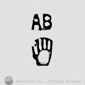 Mark with The letters "AB" and a hand. | #213361