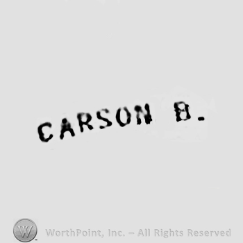 Mark with The text "CARSON B.". | #213464