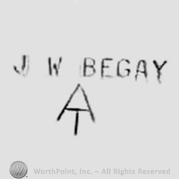 Mark with The text "J W BEGAY" and an arrow. | #213734