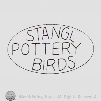 Mark with Text Stangl Pottery Birds written | #214329