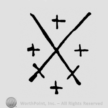 Mark with Two swords crossed surrounded by four | #216581