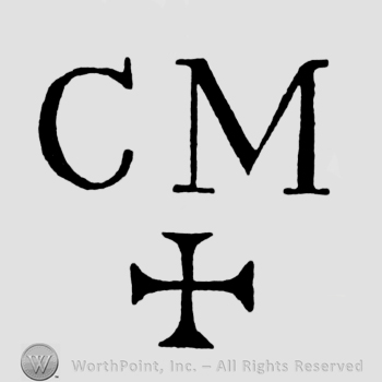 Mark with The initials C M above a cross | #216766