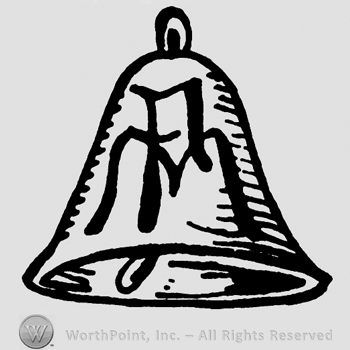 Mark with A bell with letters PM written on it. | #220731