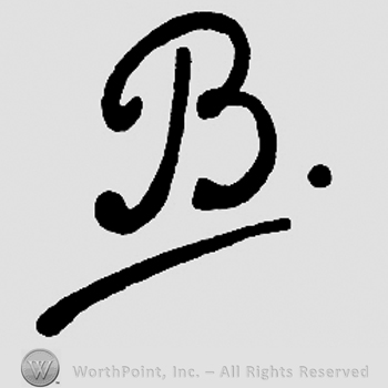 Mark with The letter "B." and a line. | #220890