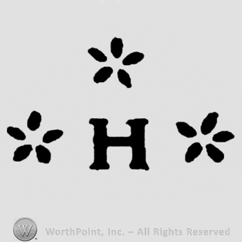 Mark with The letter "H" and three flowers. | #22324