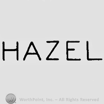Mark with The word "HAZEL". | #22330