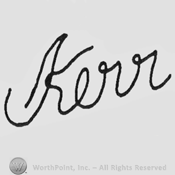 Mark with The word "Kerr". | #22349