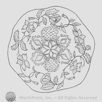 Mark with Glass Pattern: Six Petals; plate. | #225302