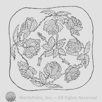 Mark with Glass Pattern: Wreath of Roses; plate. | #225312