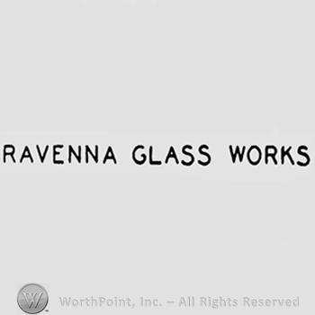 Mark with The text "RAVENNA GLASS WORKS". | #22792