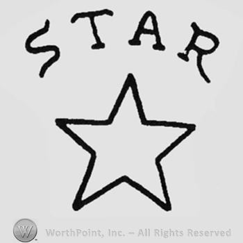 Mark with The word "STAR" and a star. | #22896