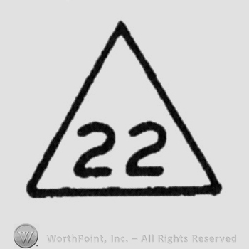 Mark with Number "22" in a triangle | #23155