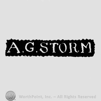 Mark with The text "A. G. STORM" and a rectangle. | #23232