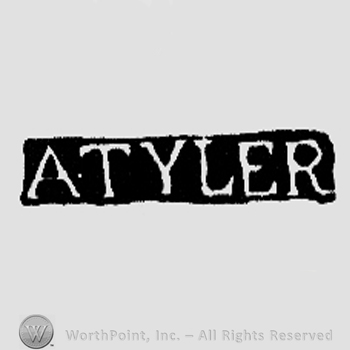 Mark with The text "A. TYLER" and a rectangle. | #23353