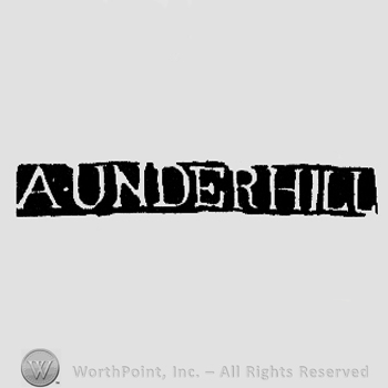 Mark with The text "A UNDERHILL" and a rectangle. | #23355