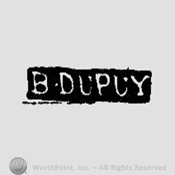 Mark with The text "B.Dupuy" and a rectangle. | #23448