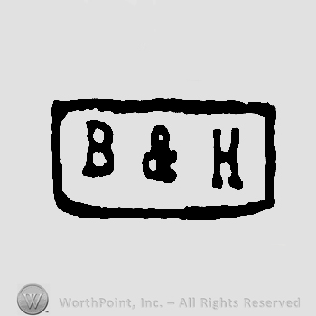 Mark with The letters "B&H" and a rectangle. | #23567