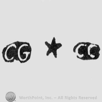 Mark with The letters "CG CG" and a star. | #23612