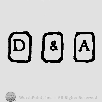 Mark with The letters "D & A" and three squares. | #23789