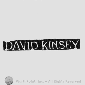 Mark with The text DAVID KINSEY" and a rectangle. | #23843