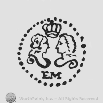Mark with Two heads facing, a crown, the letters | #25969