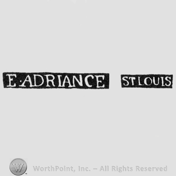 Mark with The text "E. ADRIANCE ST. LOUIS" and | #25986