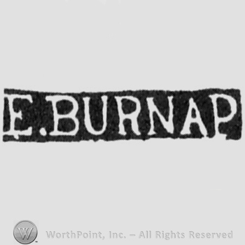 Mark with The text "E. BURNAP" and a rectangle. | #25988