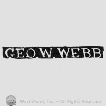 Mark with The text "GEO.W. WEBB". | #26272
