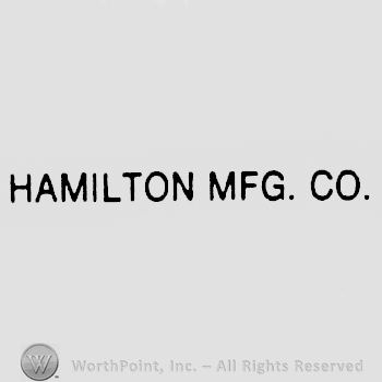 Mark with The text "HAMILTON MFG. CO.". | #26444