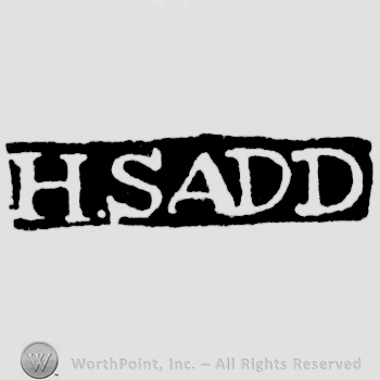 Mark with The text "H. SADD". | #26476
