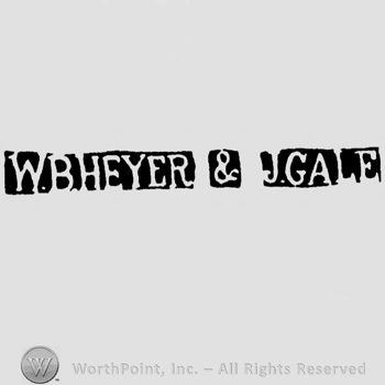 Mark with The name W.B. Heyer & J. Gale written | #26551