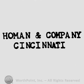 Mark with The text "HOMAN & COMPANY CINCINNATI". | #26602