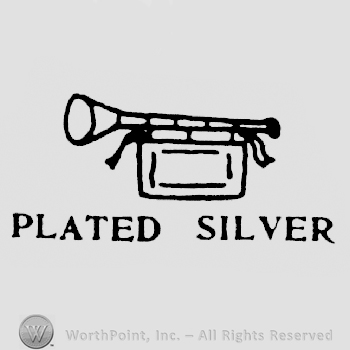 Mark with A trumpet and the text "PLATED SILVER". | #26801
