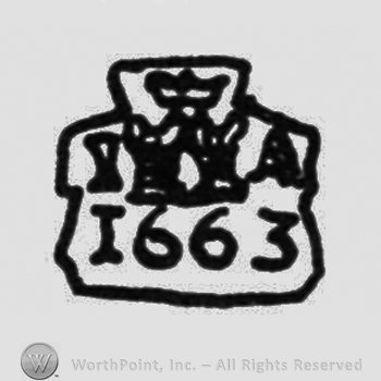 Mark with A shape like a castle, the letters "JA" | #26868