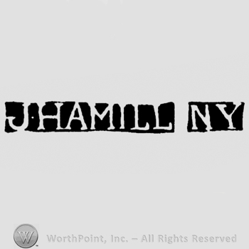 Mark with The text "J. HAMILL NY". | #26907
