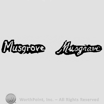 Mark with The text "Musgrave Musgrave". | #26928