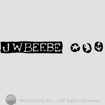 Mark with The text "J W BEEBE", a star, a bird | #26941