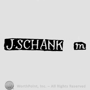 Mark with The text "J. SCHANK" and the letter | #27004