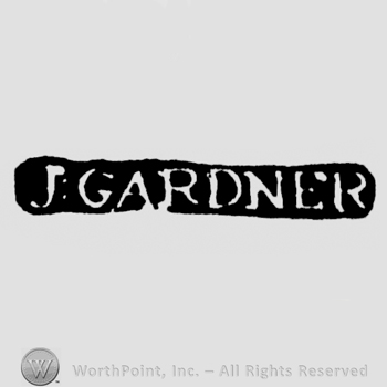 Mark with The text "J: GARDNER". | #27158
