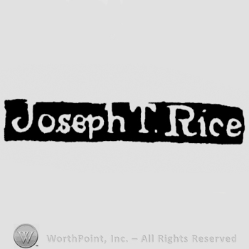 Mark with The text "Joseph T. Rice". | #27433