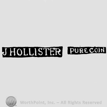 Mark with The text "J. HOLLISTER PURE COIN". | #27465
