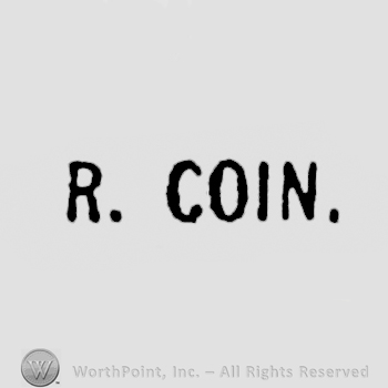 Mark with The text "R. COIN.". | #27548